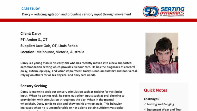 Dynamic Wheelchair Rocker Back - Seating Dynamics